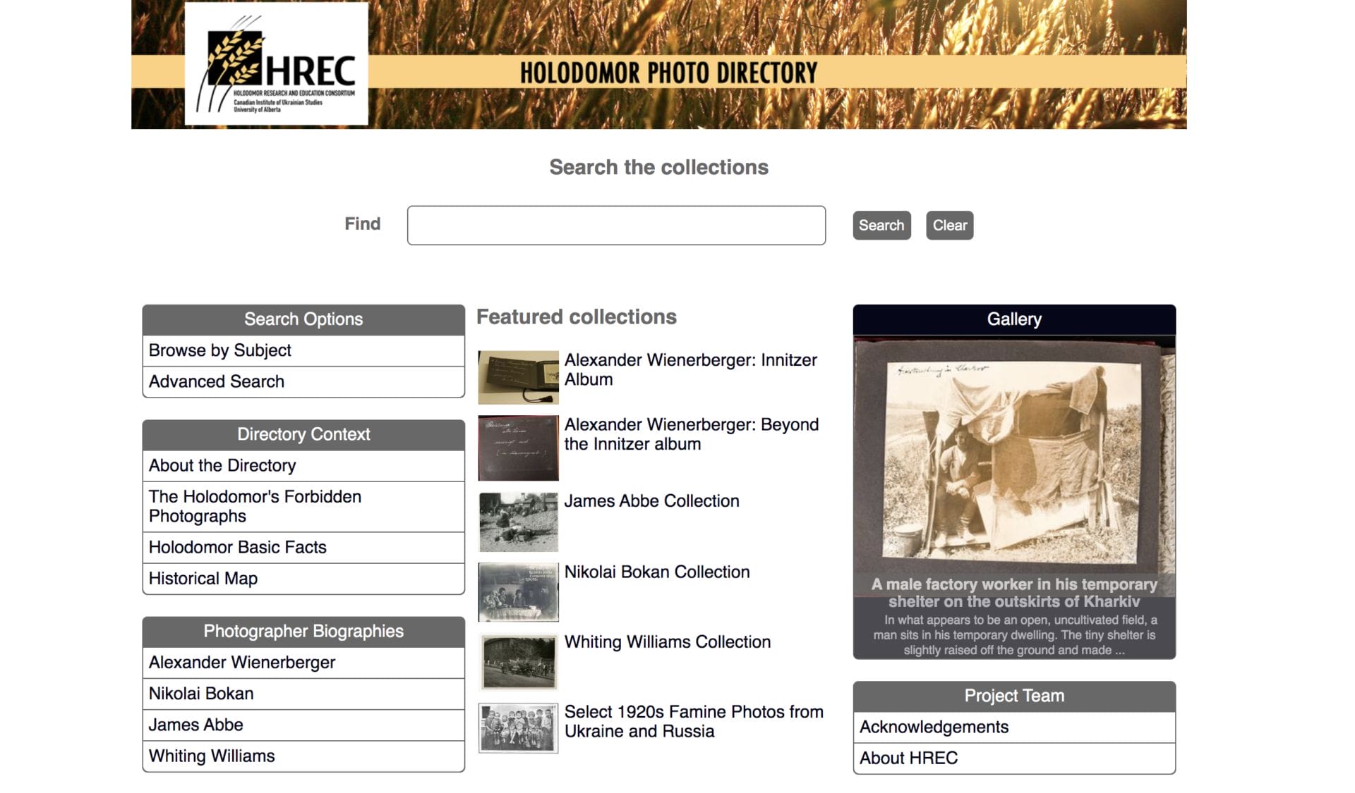 HREC Online Holodomor Photo Directory - HREC